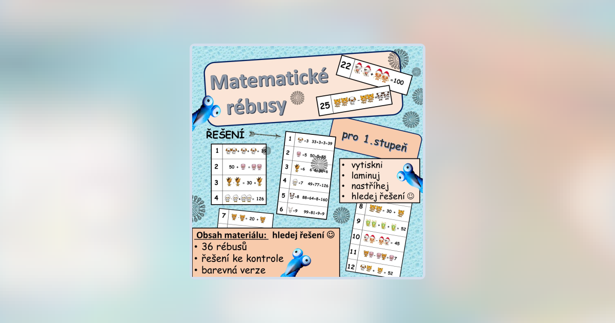 Matematické rébusy | Učitelnice