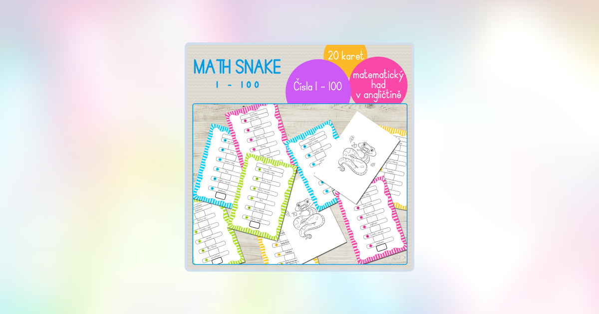 Math snake 1-100 | Učitelnice