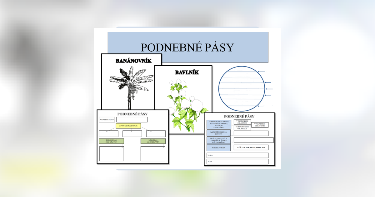 PODNEBNÉ PÁSY | Učitelnice