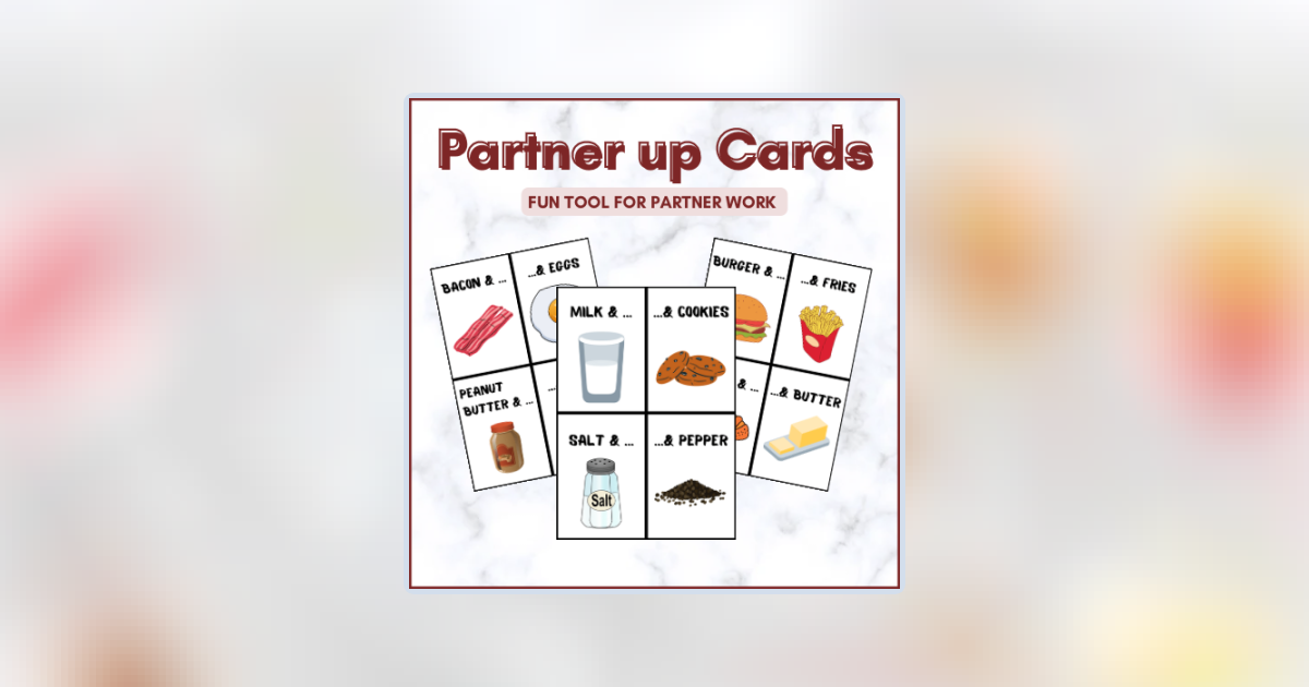 Partner up Cards | Pomůcka pro tvoření párů a skupin | Učitelnice