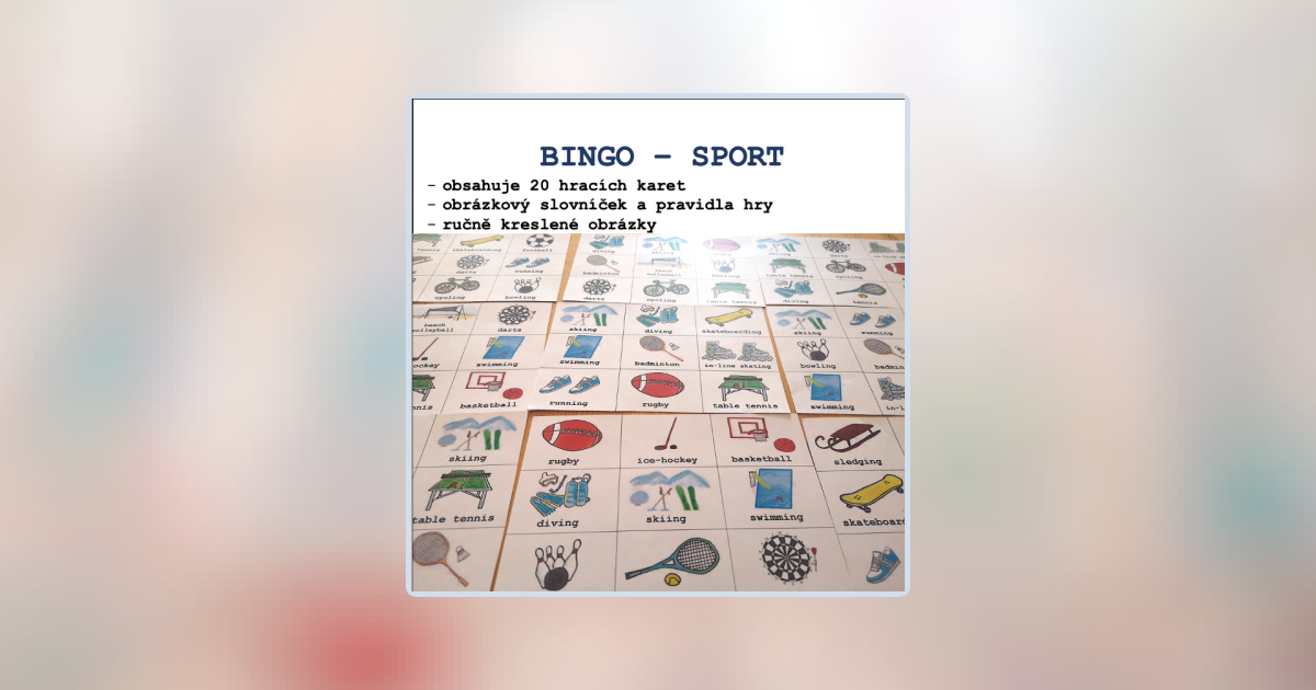 BINGO - SPORT | Učitelnice