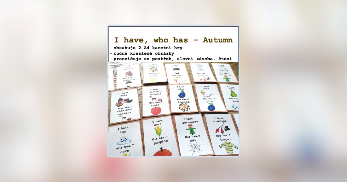 I have, who has - Autumn | Učitelnice