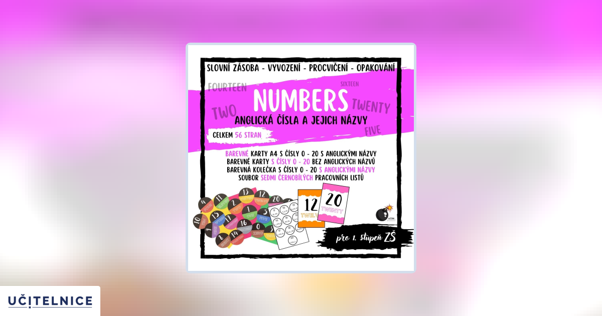 NUMBERS - Anglická čísla a jejich názvy | Učitelnice