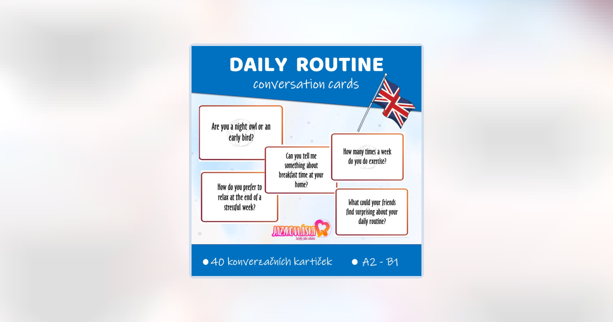 Daily routine conversation cards | Učitelnice