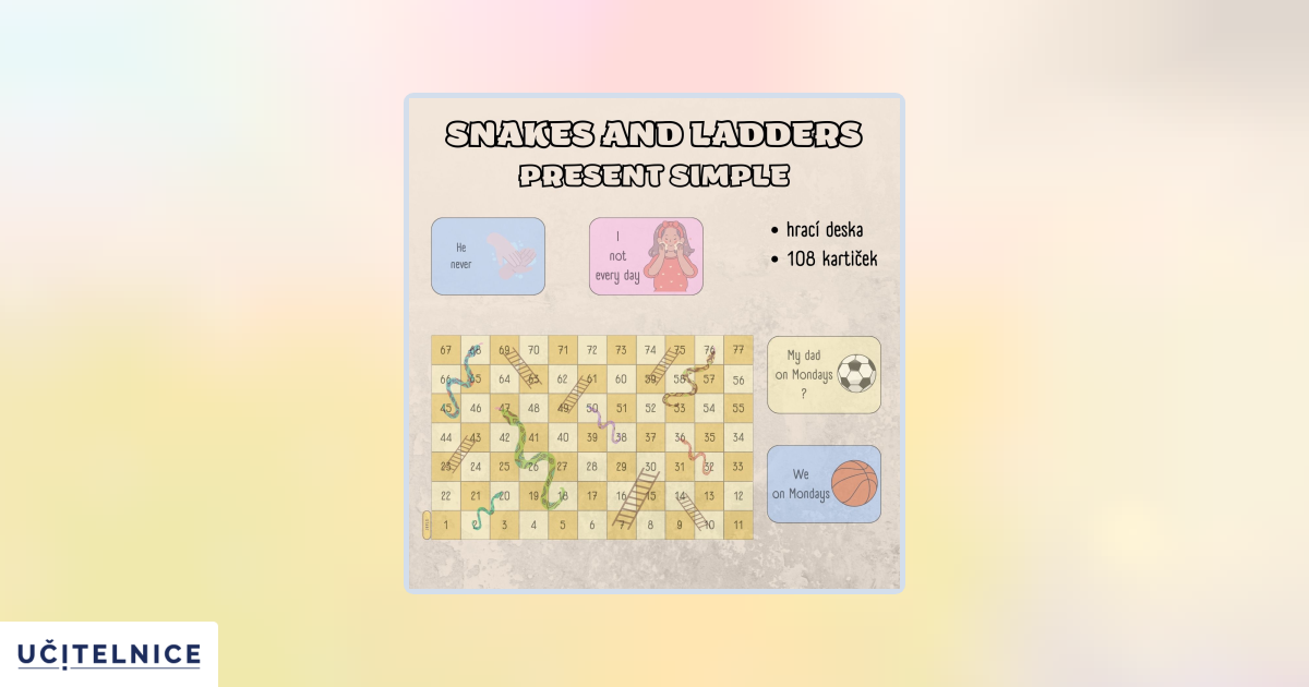 Snakes and ladders - present simple, boardgame | Učitelnice
