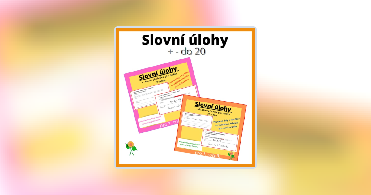 Slovní úlohy do 20 | Učitelnice