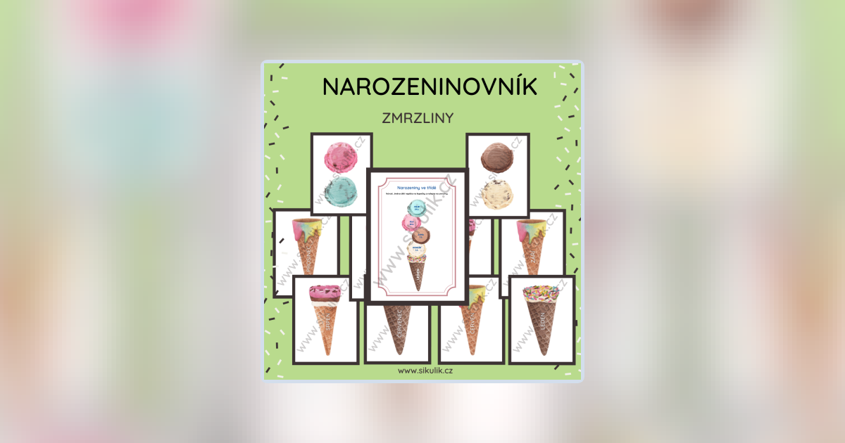 NAROZENINOVÝ KALENDÁŘ (NAROZENINOVNÍK) ZMRZLINY | Učitelnice