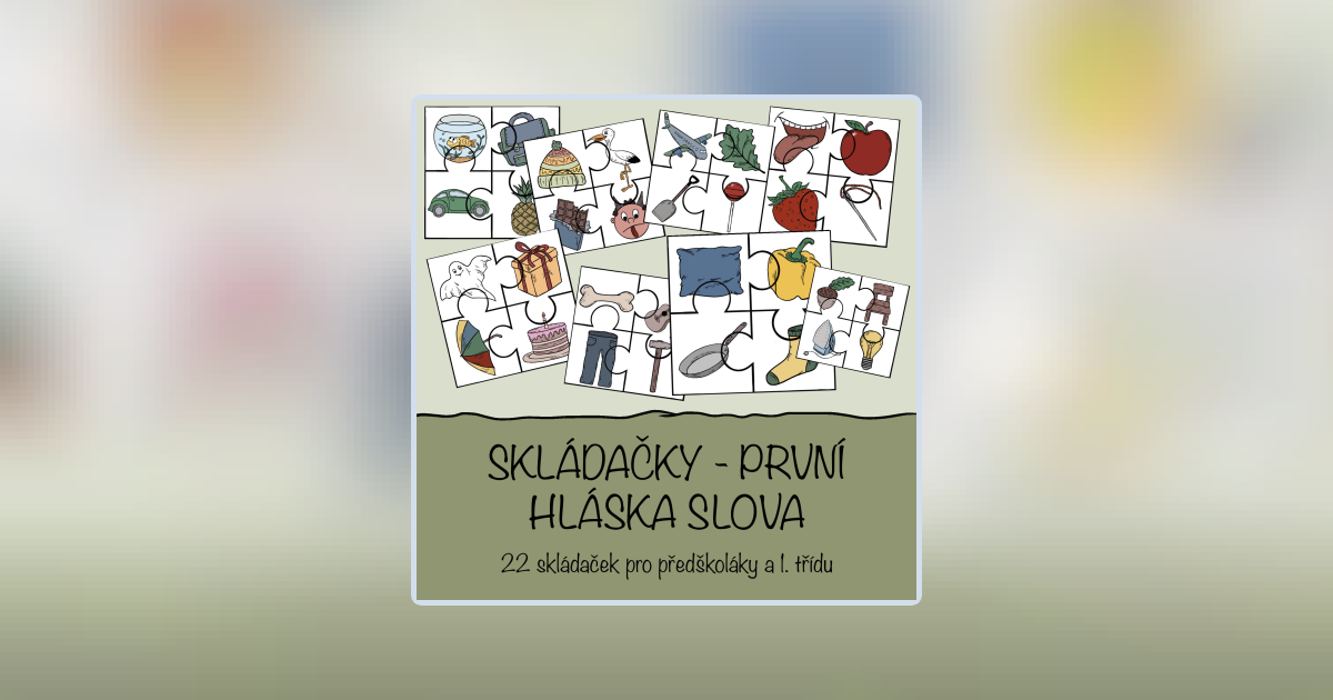 Skládačky - první hláska slova | Učitelnice