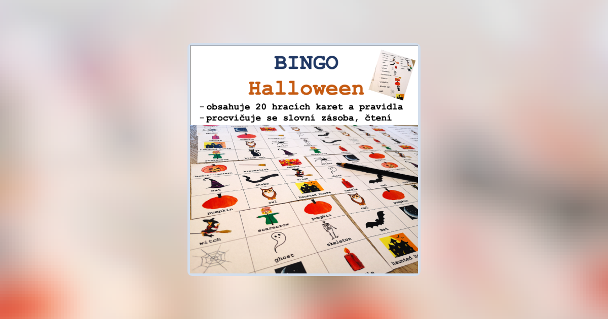 BINGO - Halloween | Učitelnice