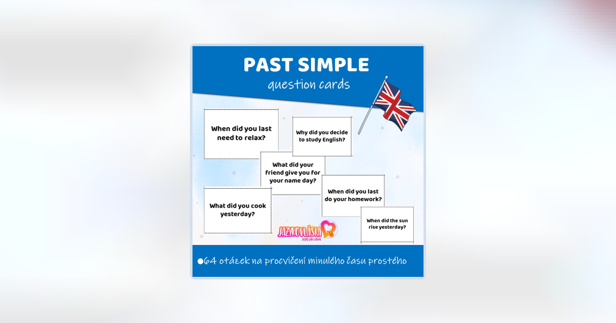 Past simple question cards | Učitelnice