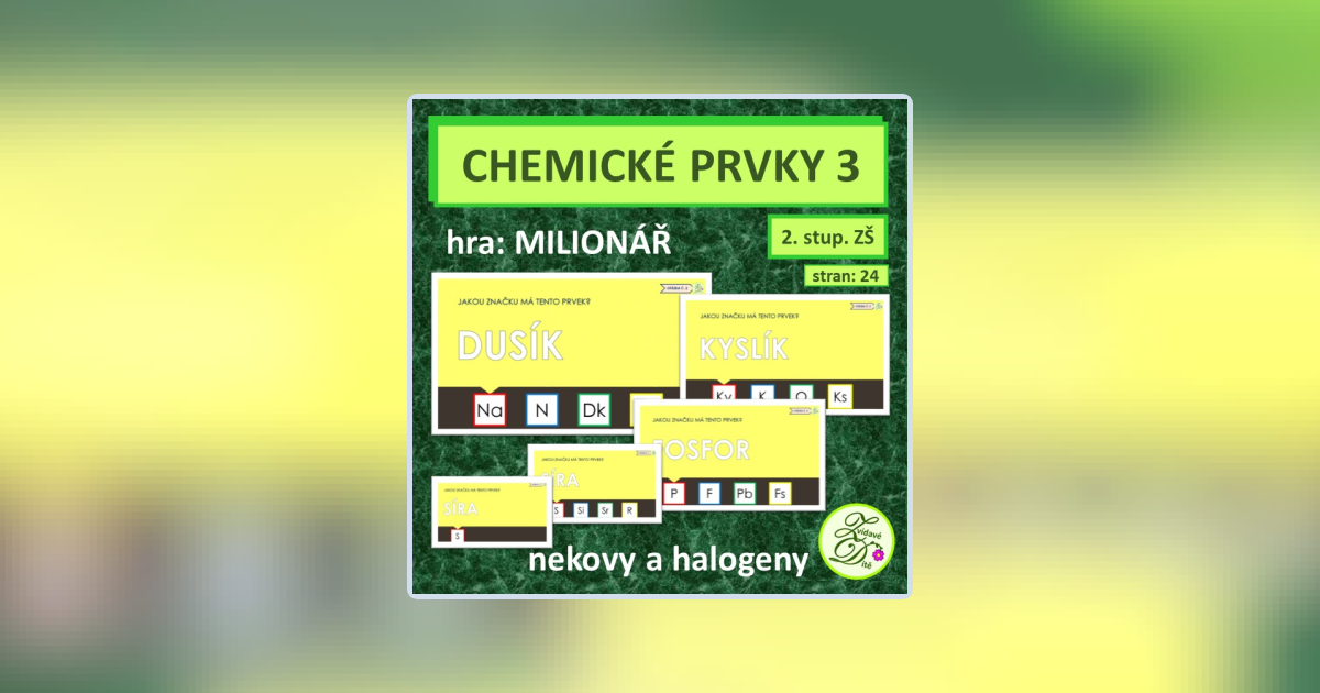 Chemické prvky 3 | Učitelnice