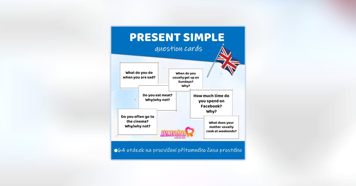 Present simple question cards | Učitelnice