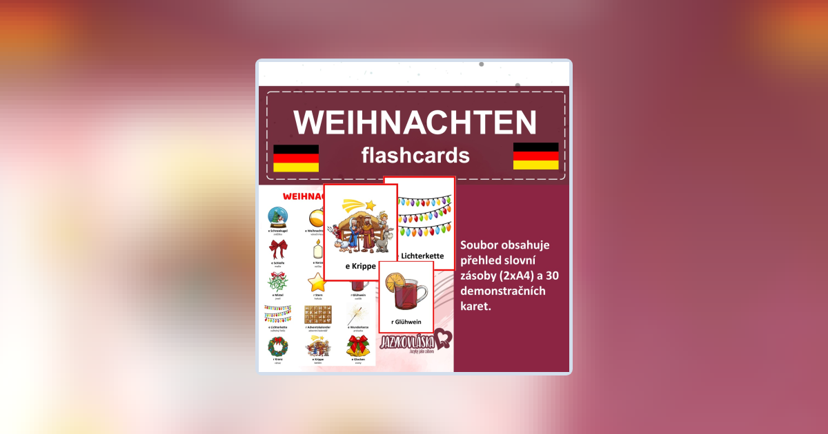 Weihnachten flashcards | Učitelnice
