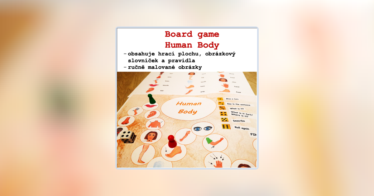 Board game - Human Body | Učitelnice