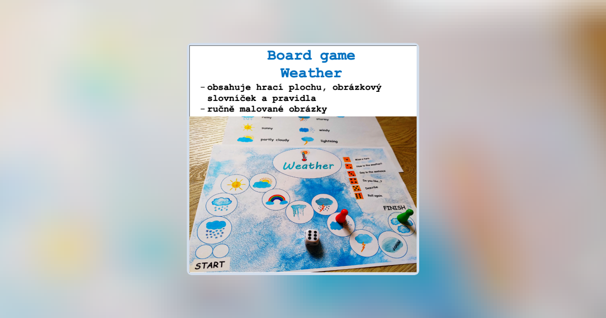 Board game - Weather | Učitelnice
