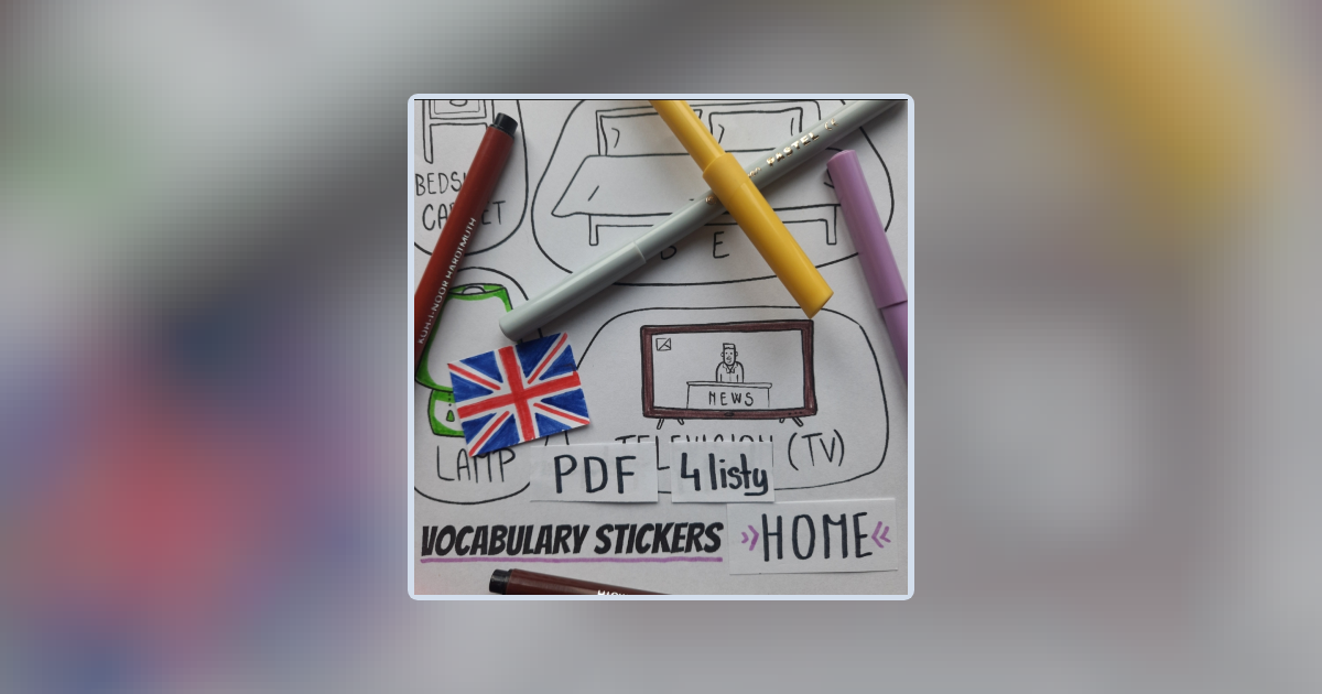 Materiál - VOCABULARY STICKERS ENGLISH - Home A1-A2