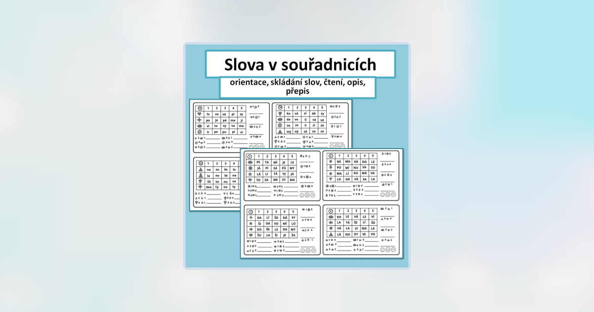 Slova v souřadnicích | Učitelnice