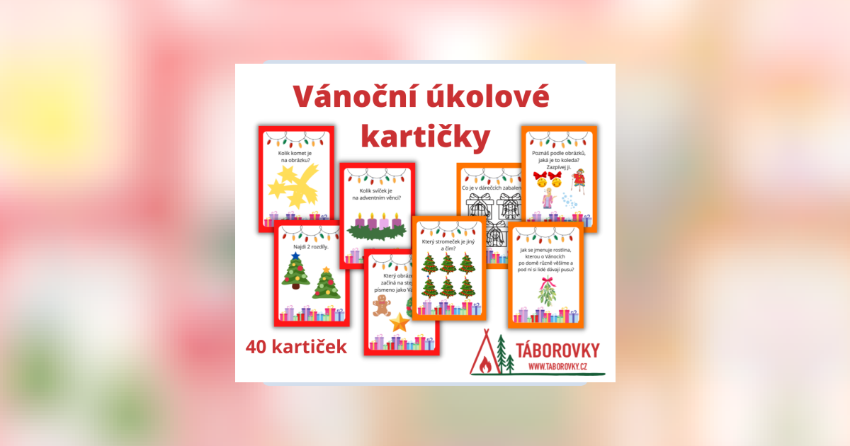 Vánoční úkolové kartičky | Učitelnice