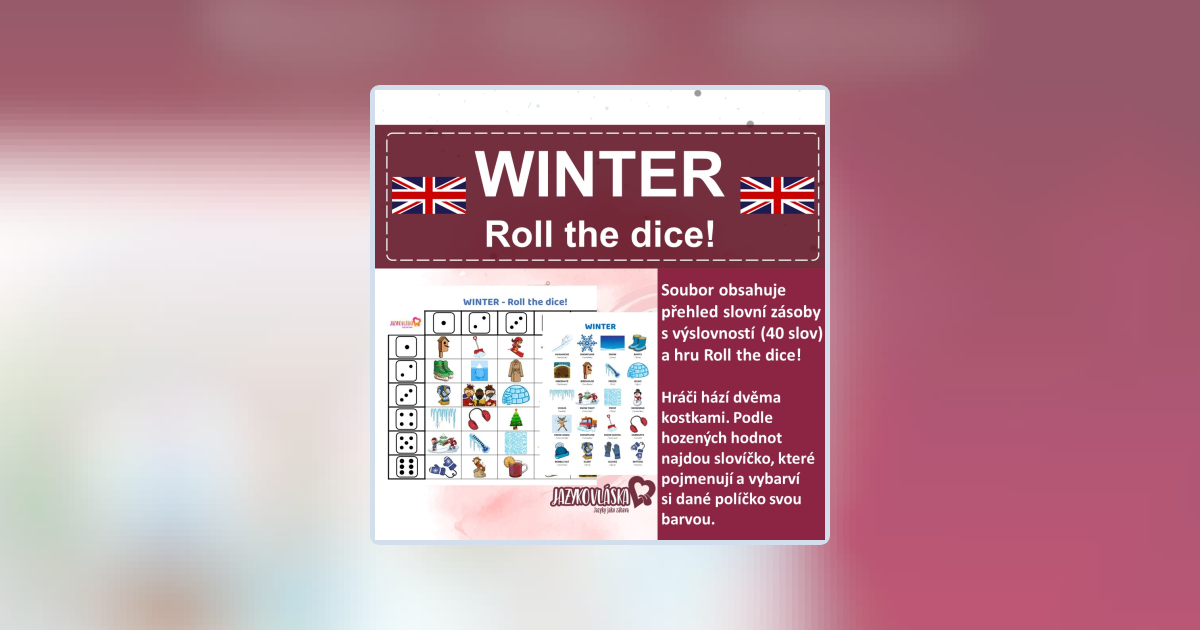 Winter Roll the dice! | Učitelnice