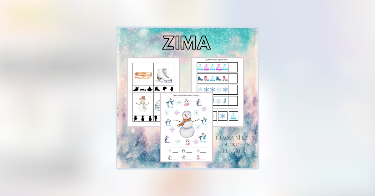 Zima, soubor aktivit | Učitelnice