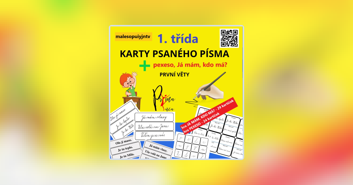 ČTEME A PÍŠEME PRVNÍ VĚTY - KARTY + HRY - 1. TŘÍDA LEDEN - ÚNOR ...