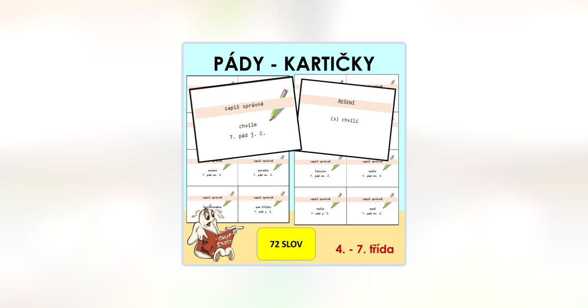 Pády - tvoř od slov tvary | Učitelnice