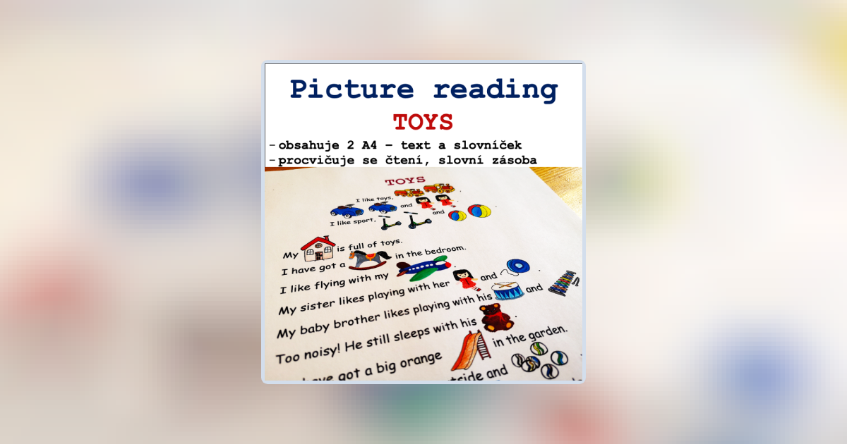 Materiál - Picture reading - TOYS