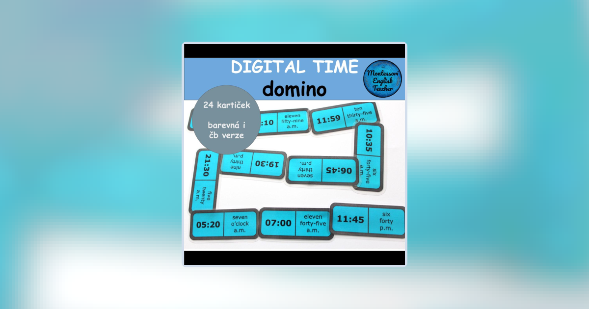 Digital time - domino | Učitelnice