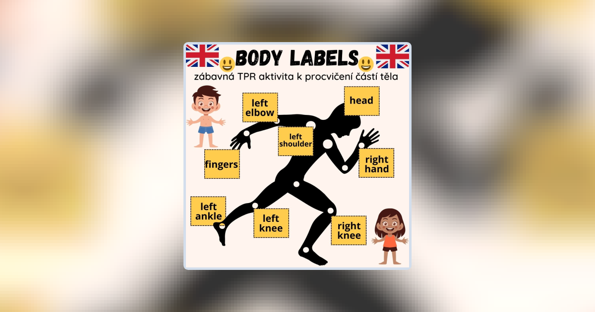 Materiál - BODY LABELS - zábavná TPR aktivita k procvičení částí těla
