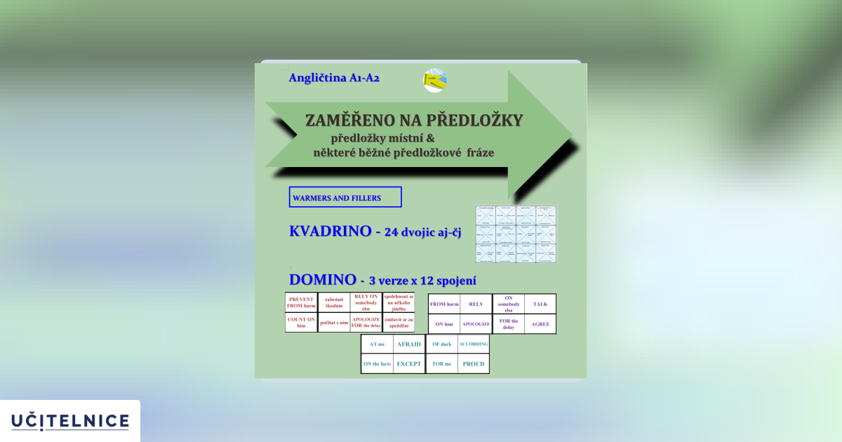 Anglické předložky I. (A1-A2 - prepositions) | Učitelnice