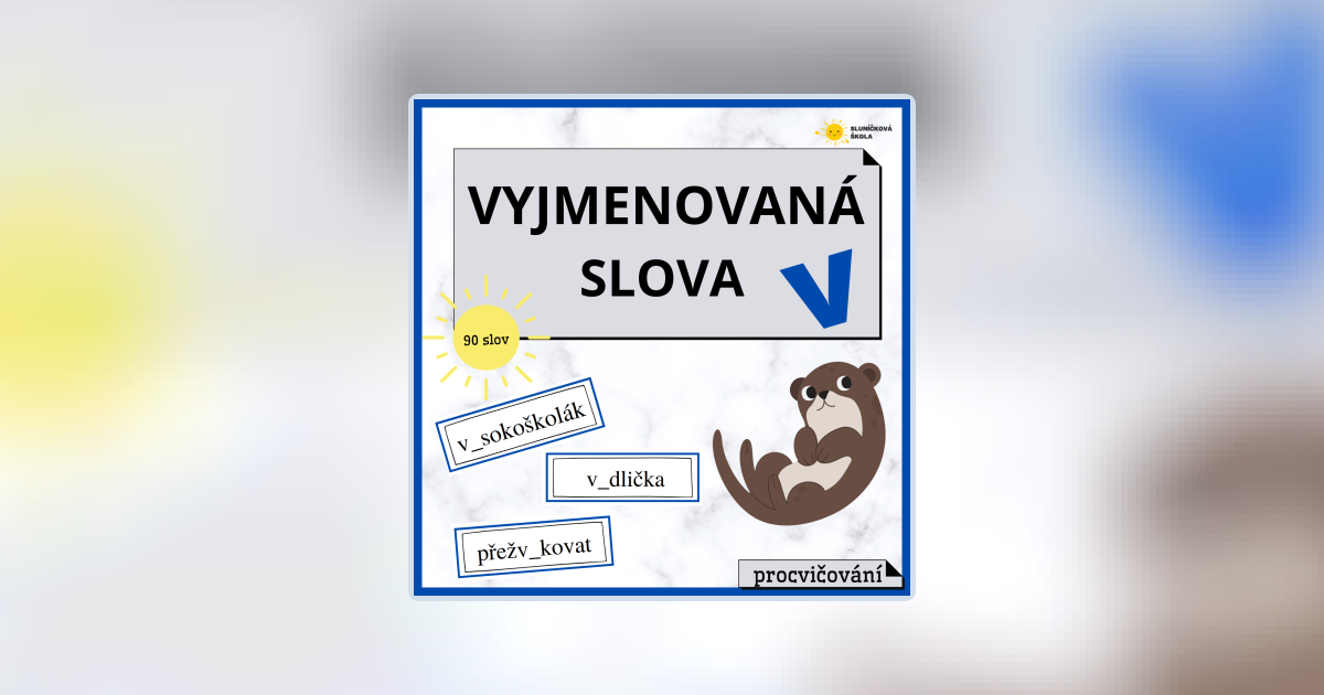 Vyjmenovaná slova po V - procvičování | Učitelnice