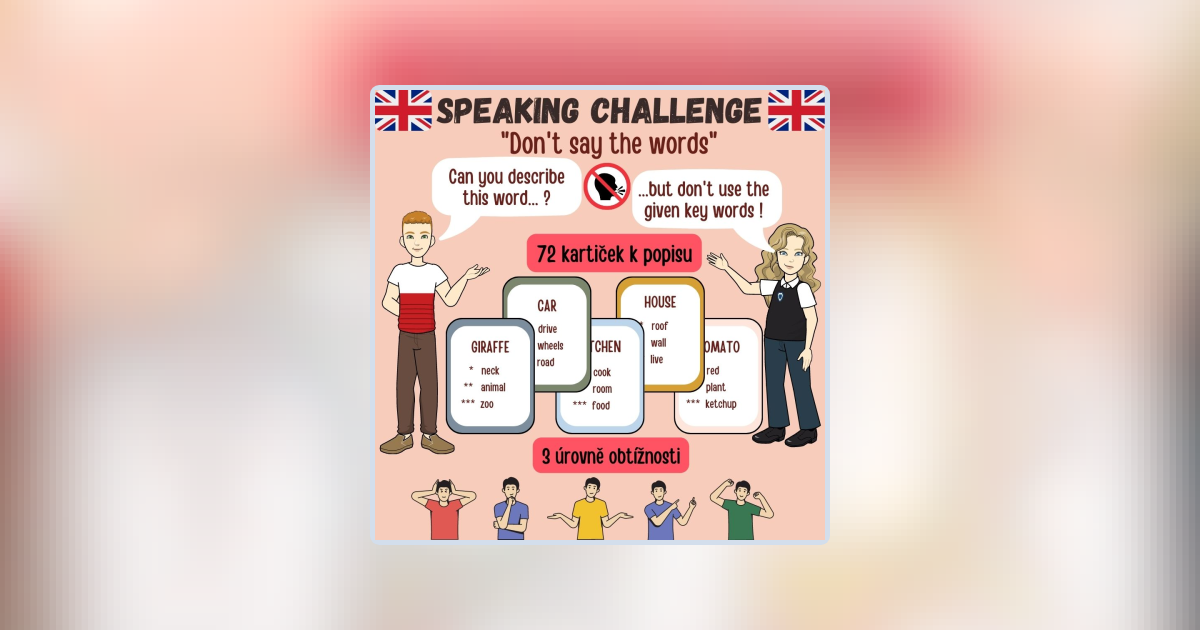SPEAKING CHALLENGE: DON’T SAY THE WORDS | Učitelnice