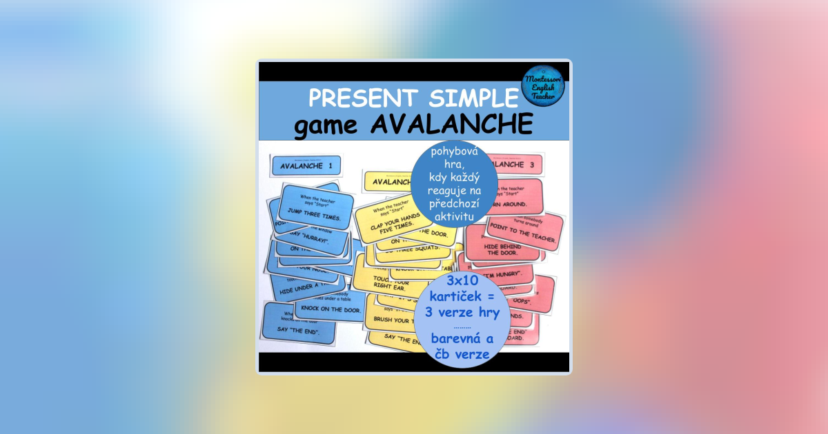 hra AVALANCHE (=lavina) - present simple | Učitelnice