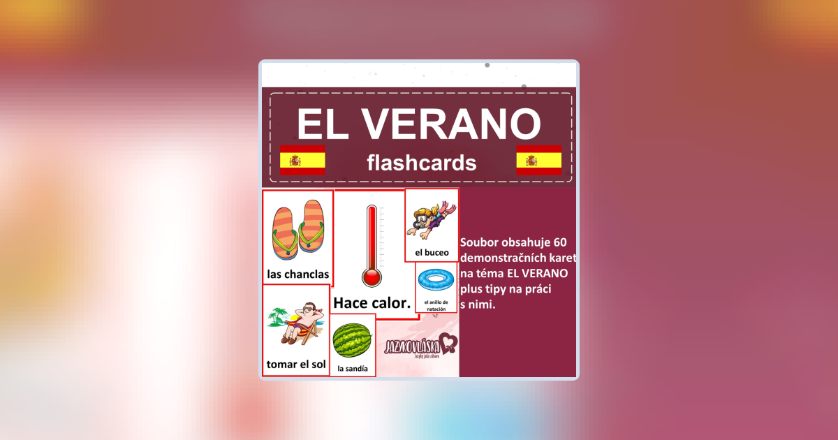 El verano flashcards | Učitelnice