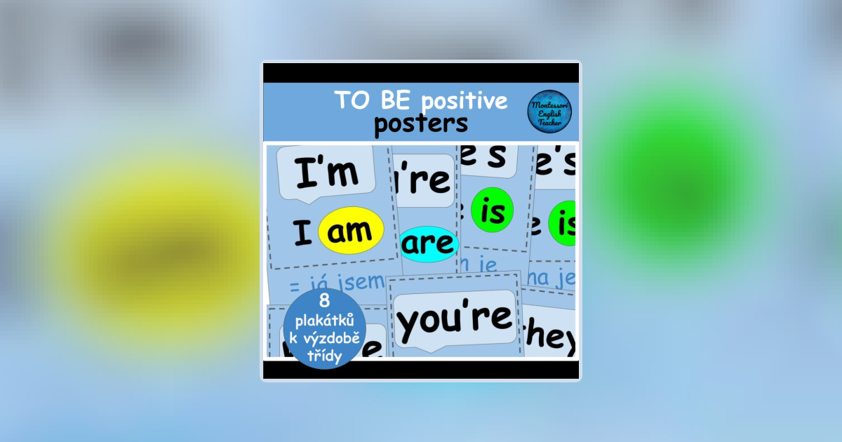 verb to be (positive) - POSTERS | Učitelnice