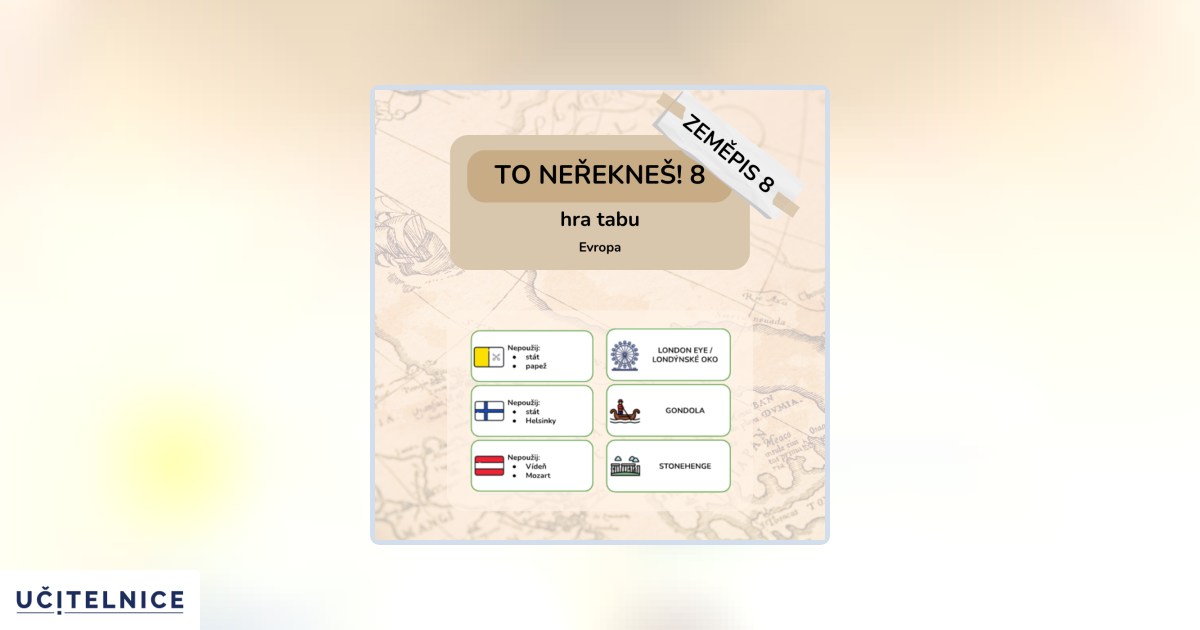 To neřekneš! - 8. ročník (Evropa) | Učitelnice