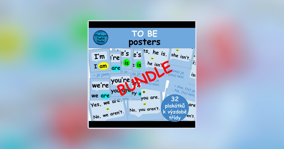 verb to be - POSTERS - BUNDLE | Učitelnice