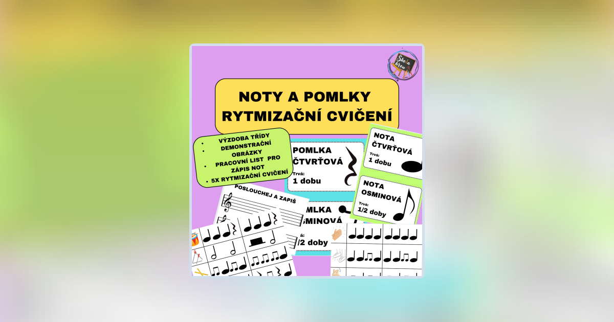 NOTY A POMLKY - plakátky + rytmizační cvičení | Učitelnice