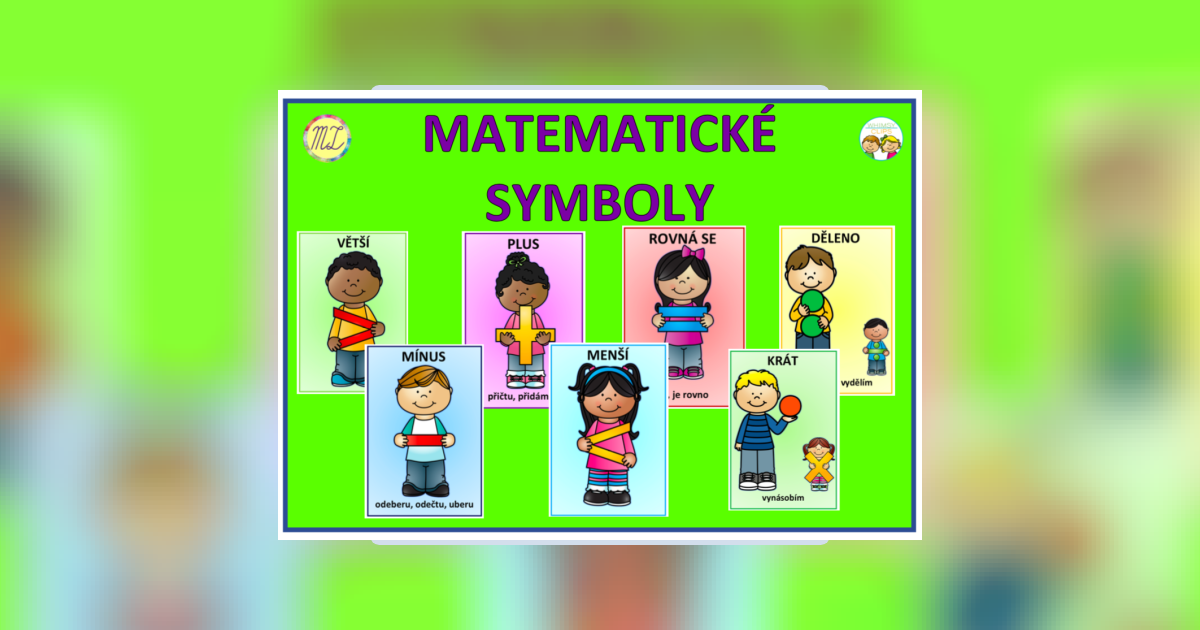 VÝZDOBA TŘÍDY - Matematické symboly | Učitelnice