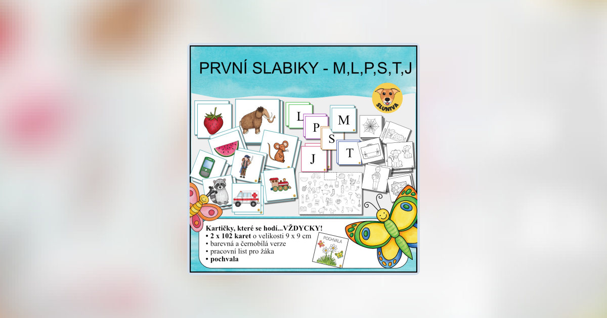 První slabika - M,L,P,S,T,J -Sluniva | Učitelnice