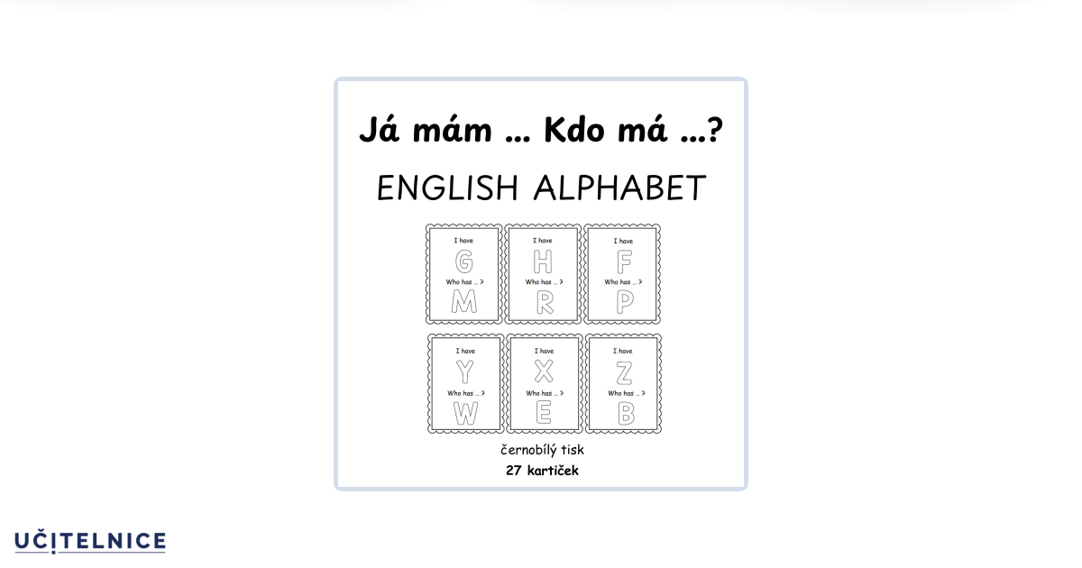 Materiál - Anglická abeceda (English alphabet)