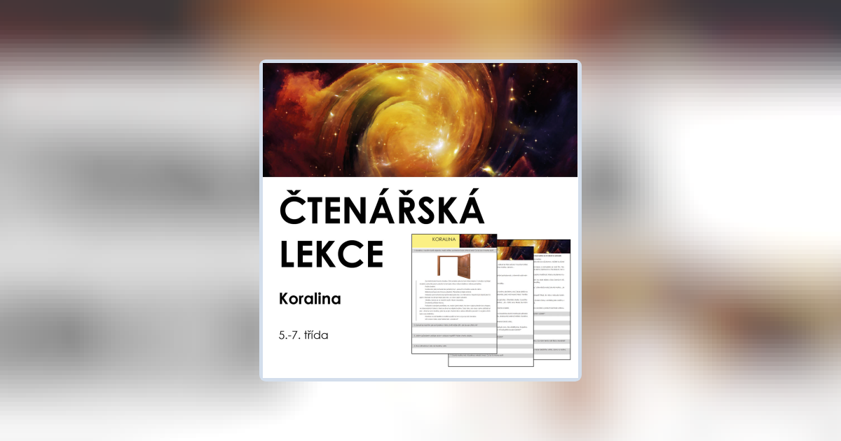 Čtenářská lekce - Koralina | Učitelnice