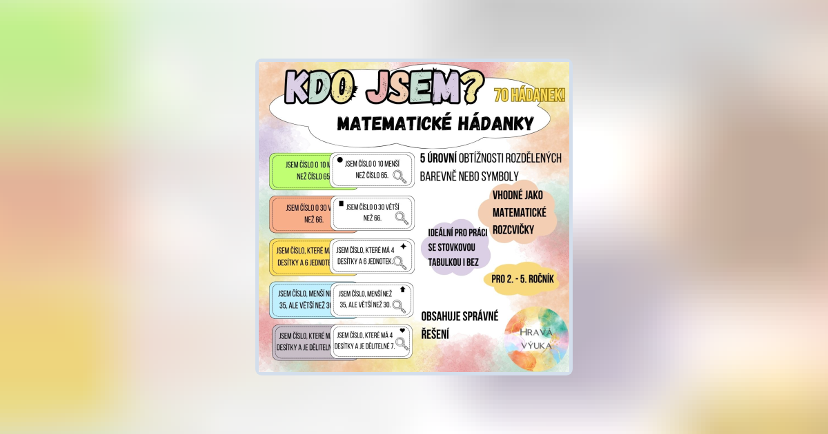 Materiál - Matematické hádanky