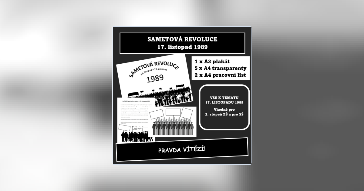 17. listopad 1989 - Sametová revoluce | Učitelnice