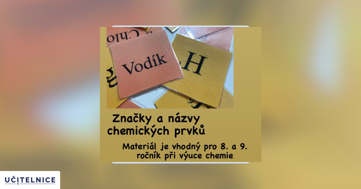 Chemické prvky | Učitelnice