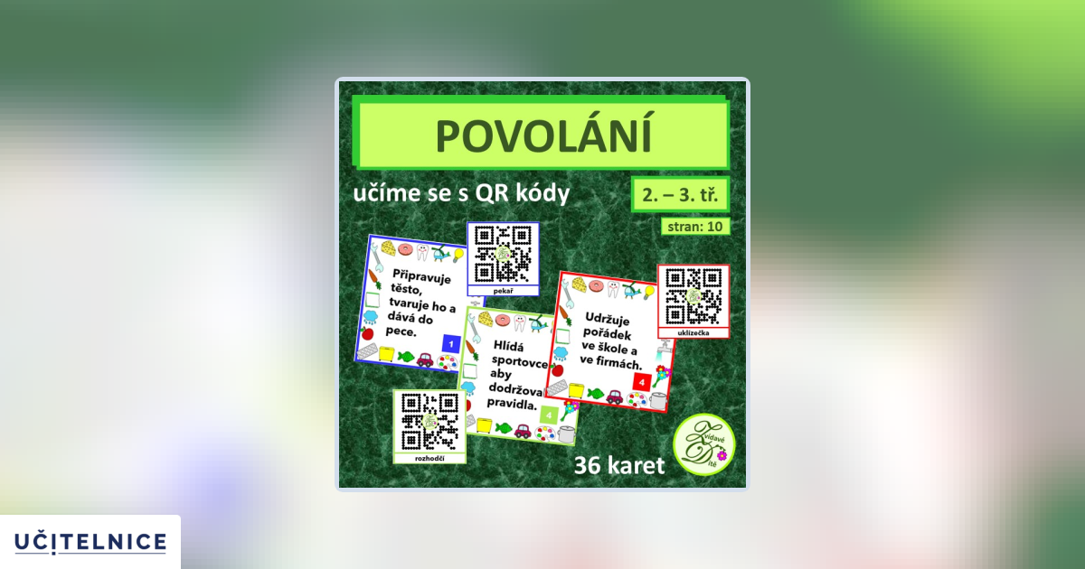 Povolání (s QR kódy) | Učitelnice