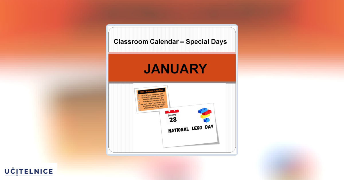 Classroom Calendar - special days - January | Učitelnice
