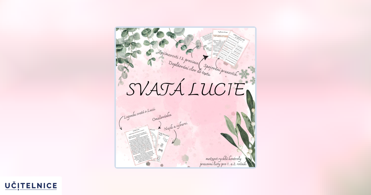 Materiál - Svatá Lucie