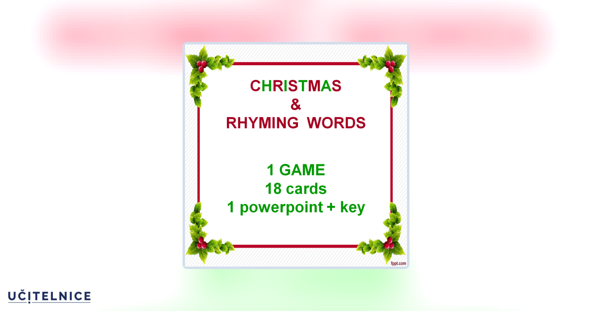 Christmas & rhyming words | Učitelnice