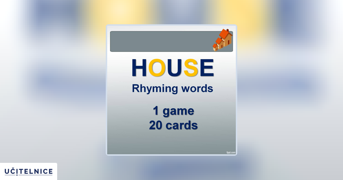 House & rhyming words | Učitelnice